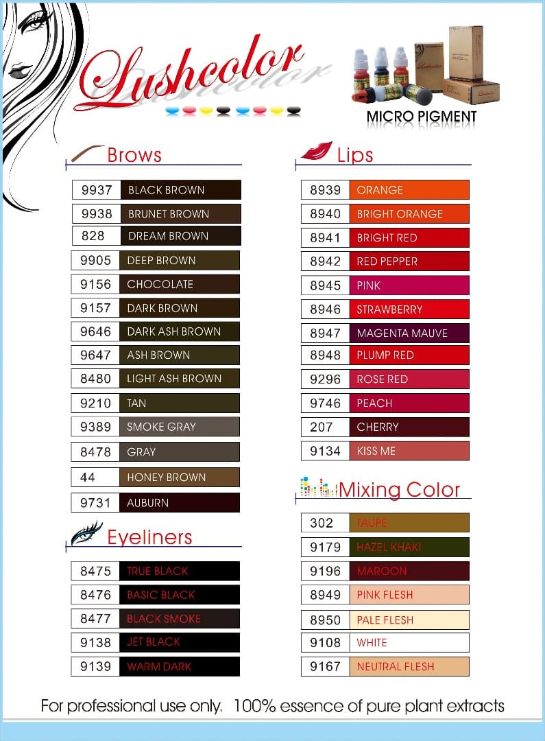 Lushcolor Classic PMU Micropigments Collection 8mL | LASH Vegas