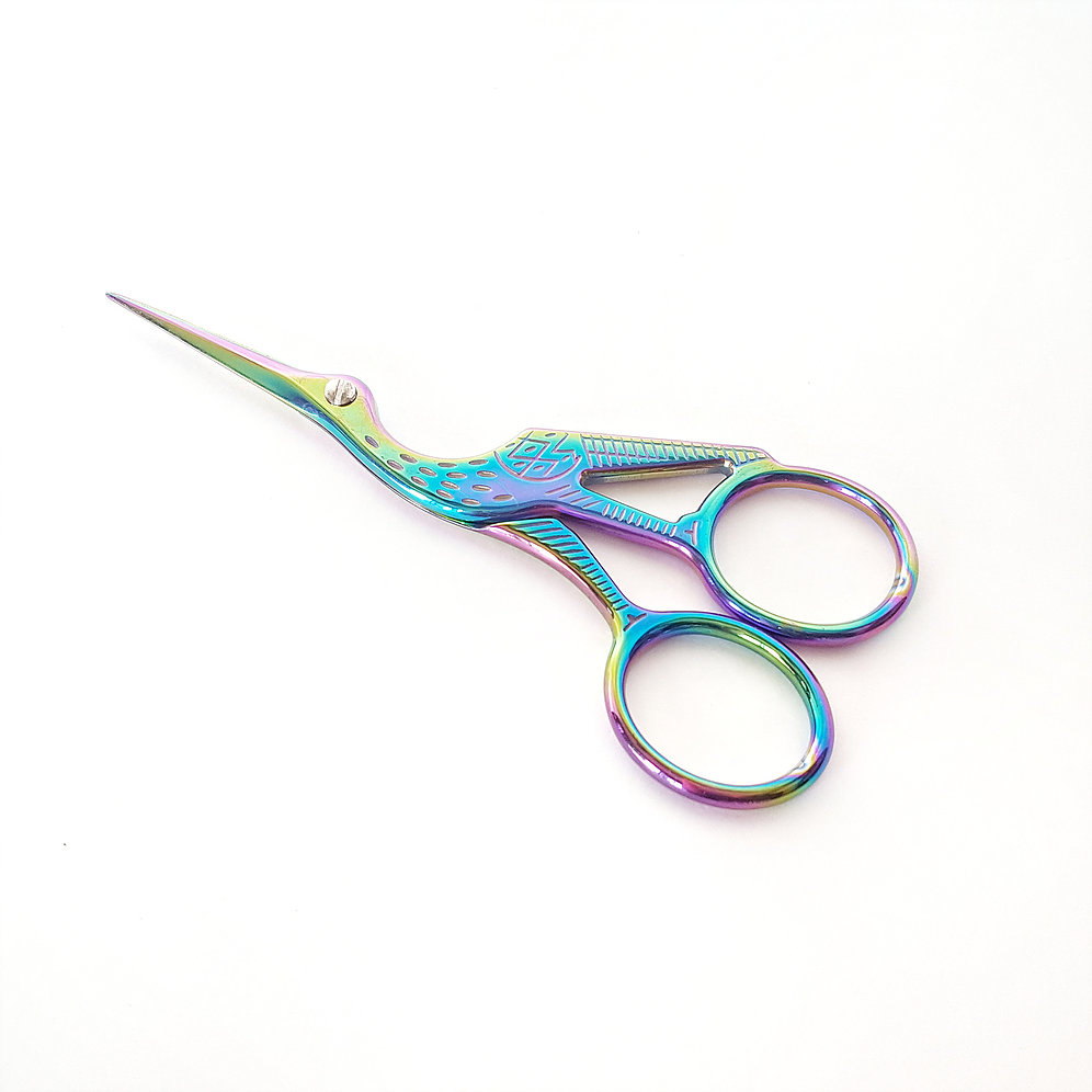 Rainbow Stork Mini Scissors for Eyelash Extensions | LASH Vegas