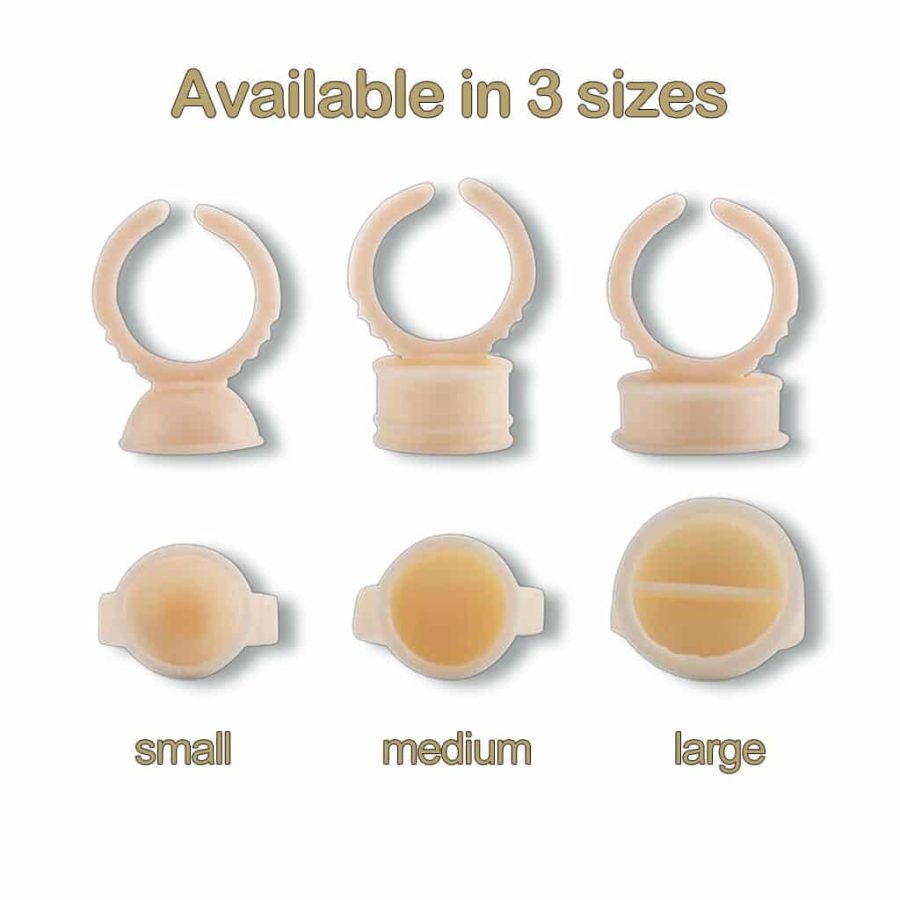 Silicone Pigment Ring Cups (100 pcs) | LASH Vegas
