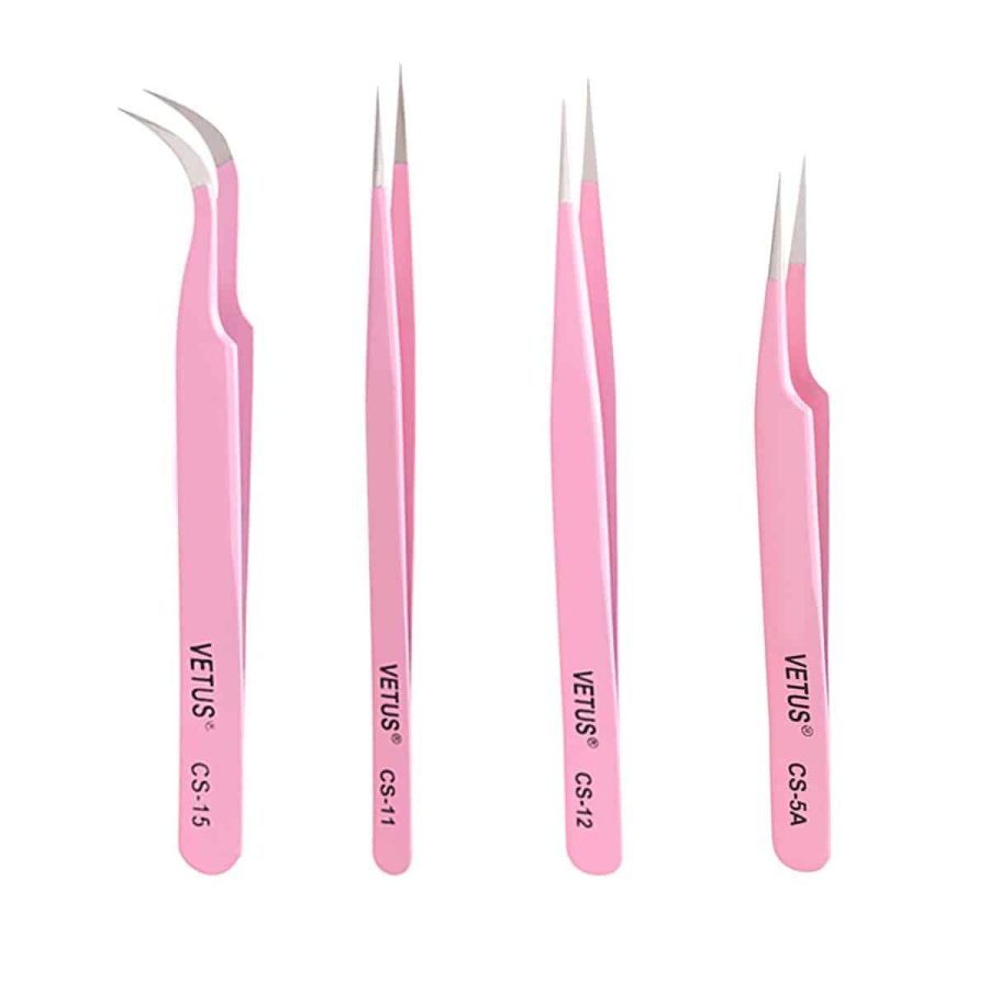 VETUS Tweezers – CS Series (Pink Range) | LASH Vegas